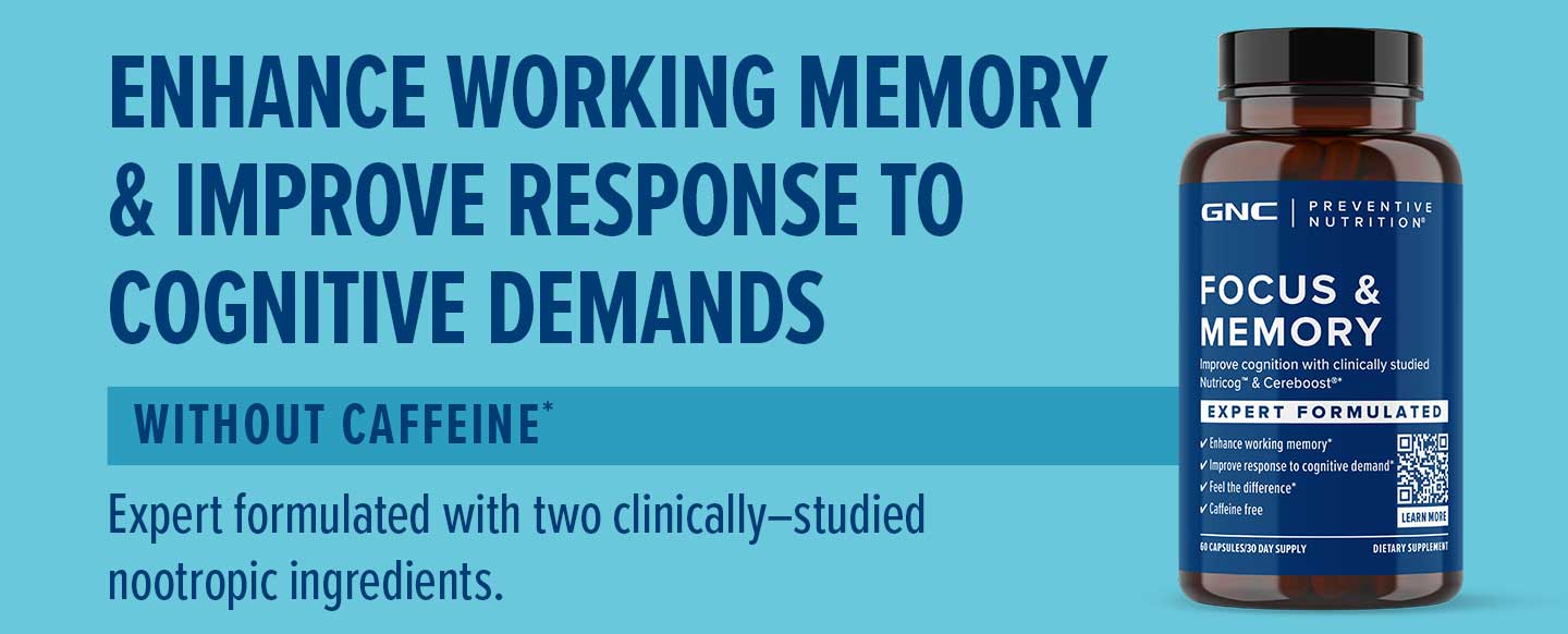 GNC Preventive Nutrition® Focus and Memory - 60 Capsules | GNC